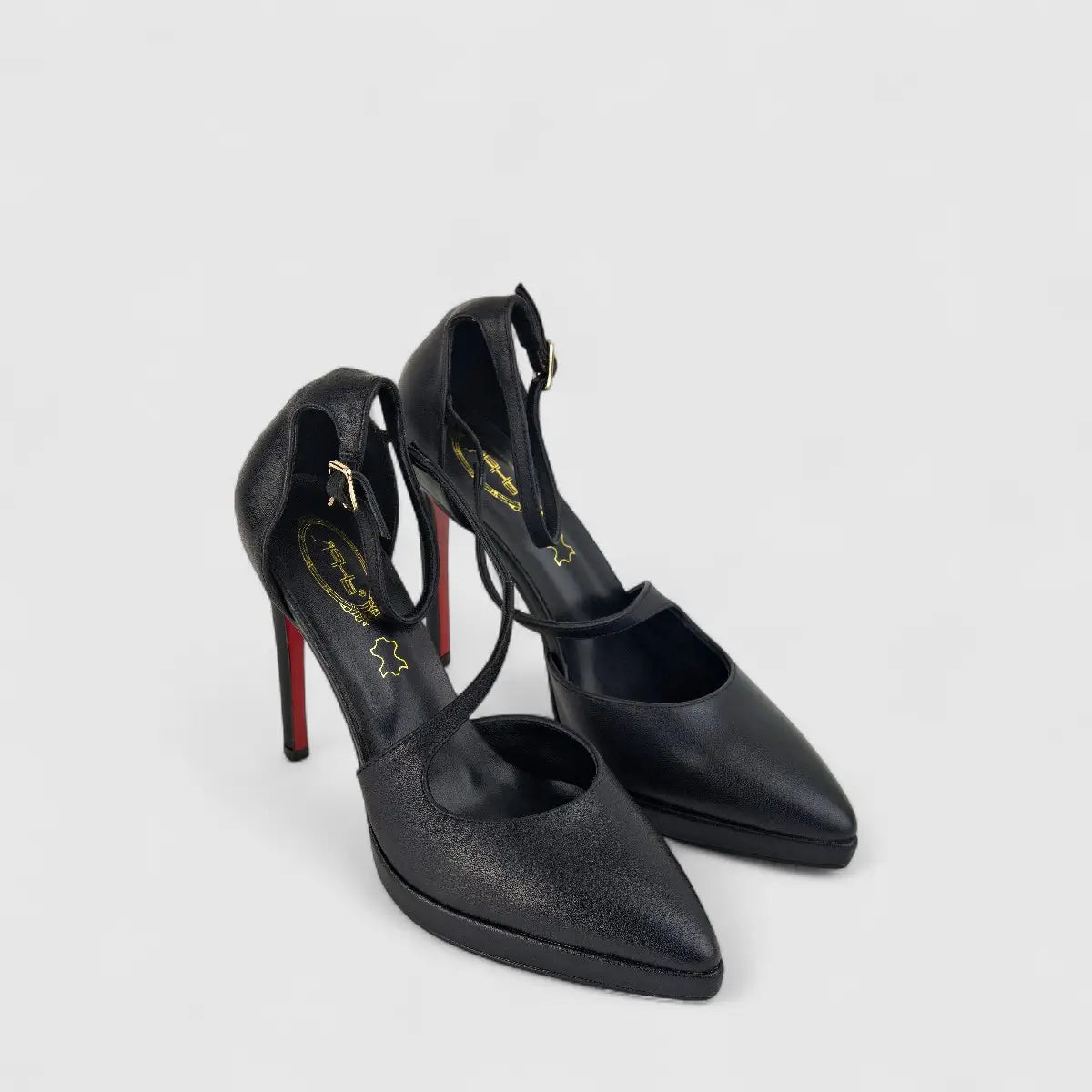 Bulbul Ladies Leather Court Shoe LAR-04 Black – familyshoecentre