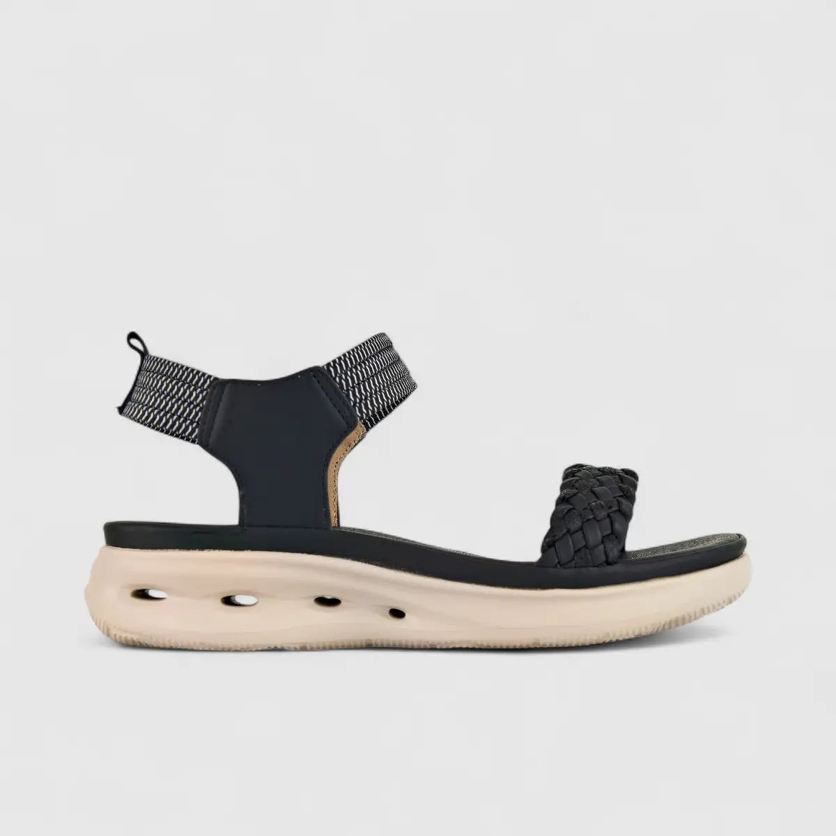 Bulbul Ladies Comfort Sandal HAR028 Black – familyshoecentre