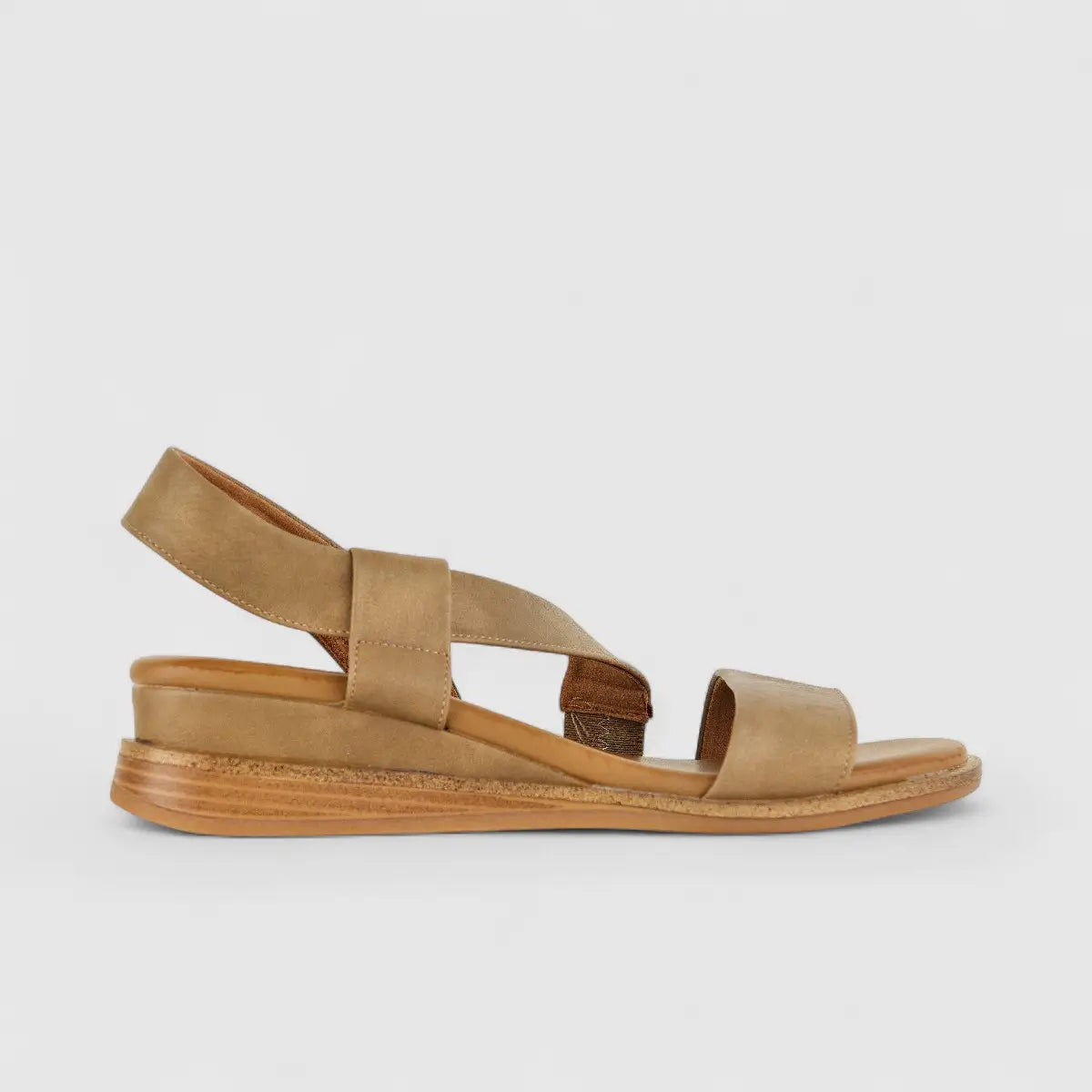 Bulbul Ladies Comfort Sandal HAR043 Beige – familyshoecentre