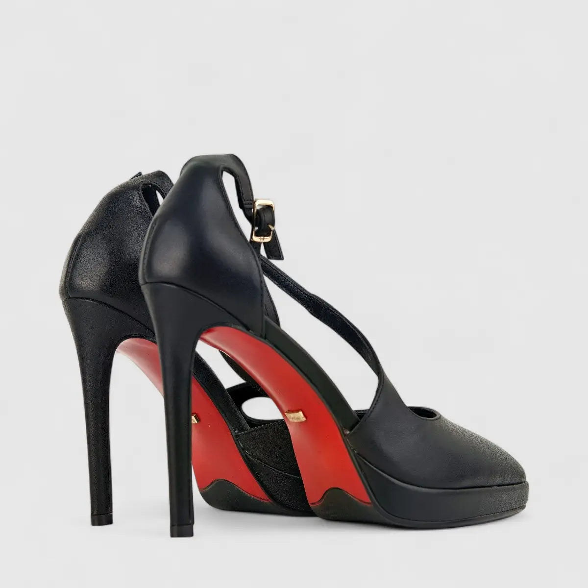 Bulbul Ladies Leather Court Shoe LAR-04 Black – familyshoecentre