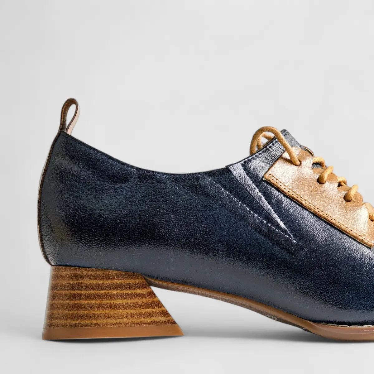 Bulbul Leather Lace Up Black/Brown HA2513 – familyshoecentre
